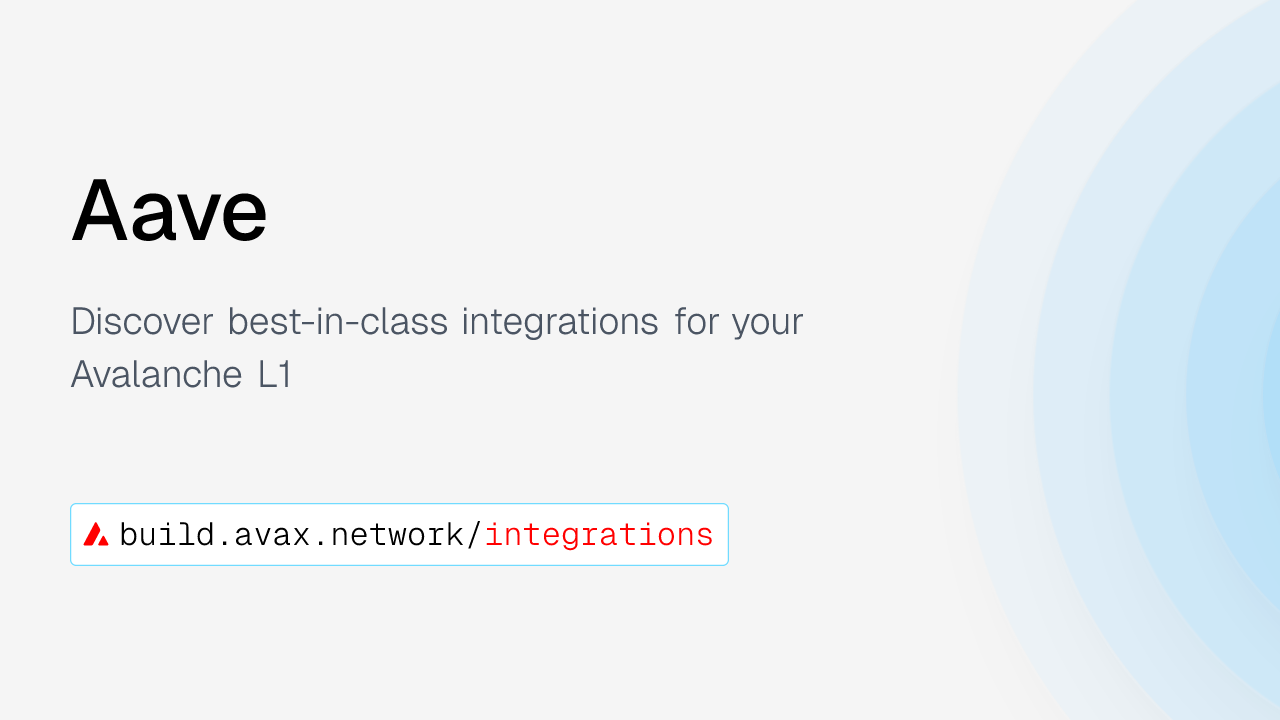 Aave | Avalanche Builder Hub